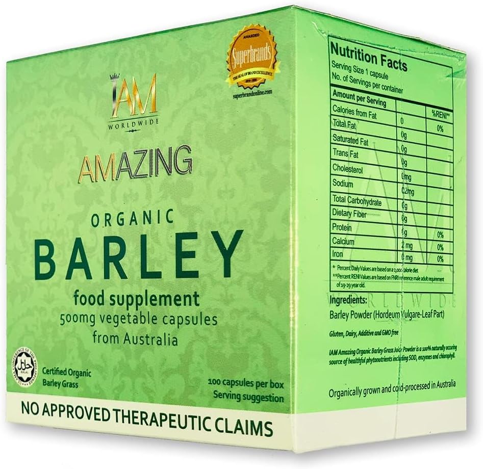 Amazon.com: IAM WORLDWIDE Amazing Organic Barley Capsule from Australia ...