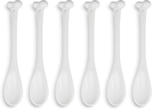 Amazon.com: Ceramic Bone Spoons - Set of 6 - Spooky Valentines Day ...