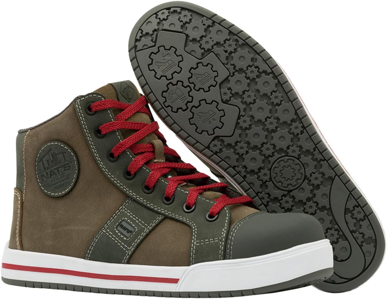 NAT'S S790 6'' Leather Work Boots - CSA Approved, Kaki, Men's Size 7 ...