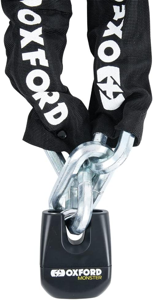 Oxford Monster 14mm Hex Chain 1.2m Motorcycle Motorbike Security Double ...