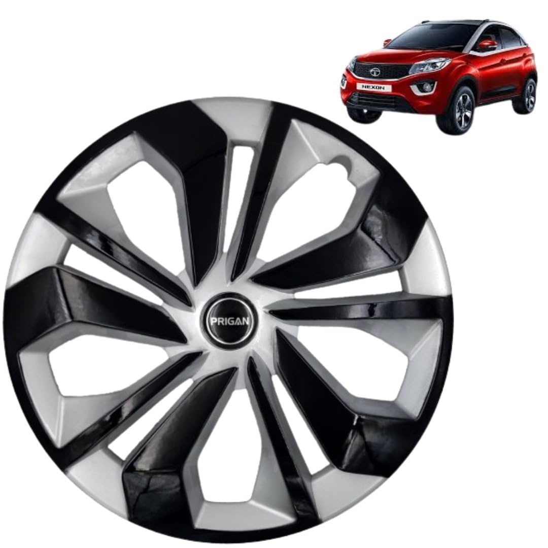 PRIGAN Wheel Cover for Nexon Silver Black Wheel Cover 16" for TATA ...