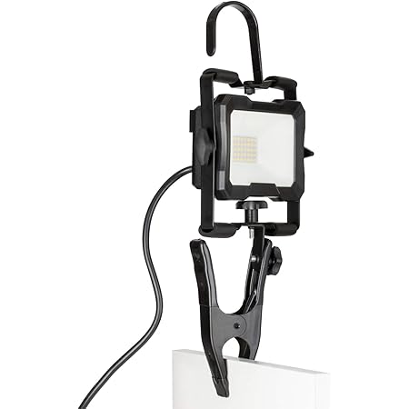 Portable LED Work Light, Clamps or Hangs, Lightweight Design, 1800 ...