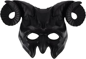 Amazon.com: LUOZZY Halloween Mask Decoration Masquerade Horn Mask Scary ...