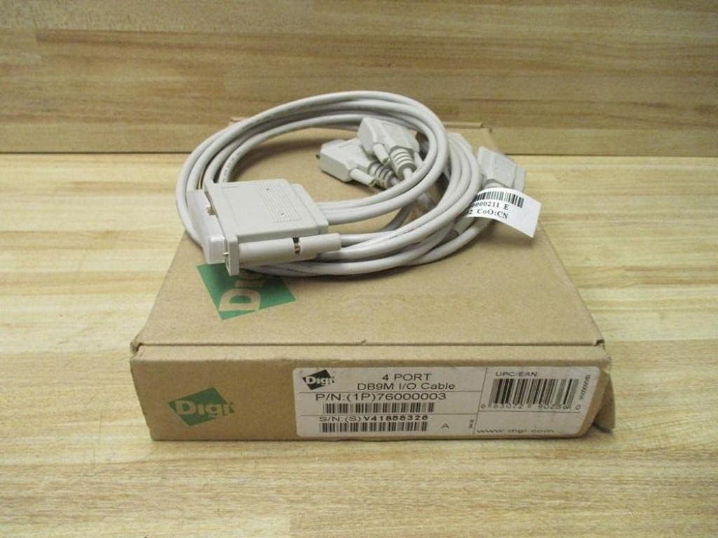 Amazon.com: Digi 4 Port DB9 Male Dte I/O Assembl Cable for Digiboard ...