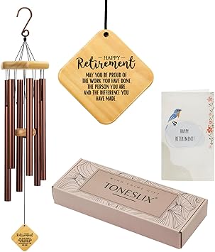 Amazon.com : TONESLIX Retirement Gifts for Women & Men - Wind Chime ...