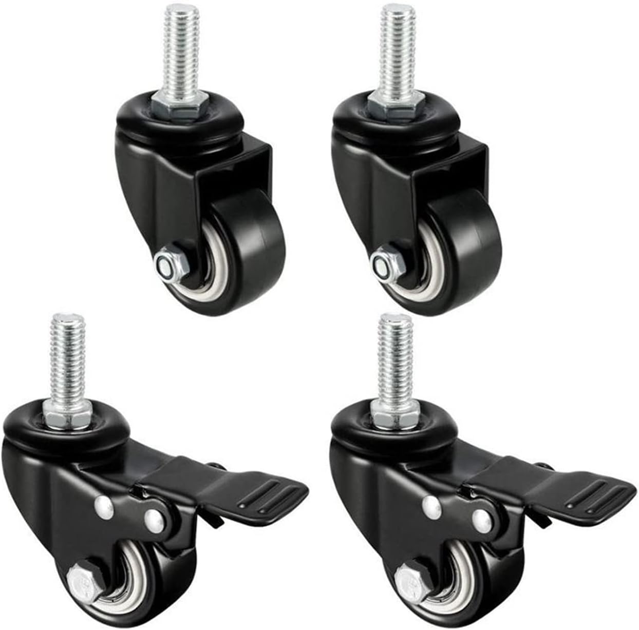 Amazon.com: YUZZI 4Pcs Heavy Duty 1.5 2 Inch Swivel Caster Wheels ...