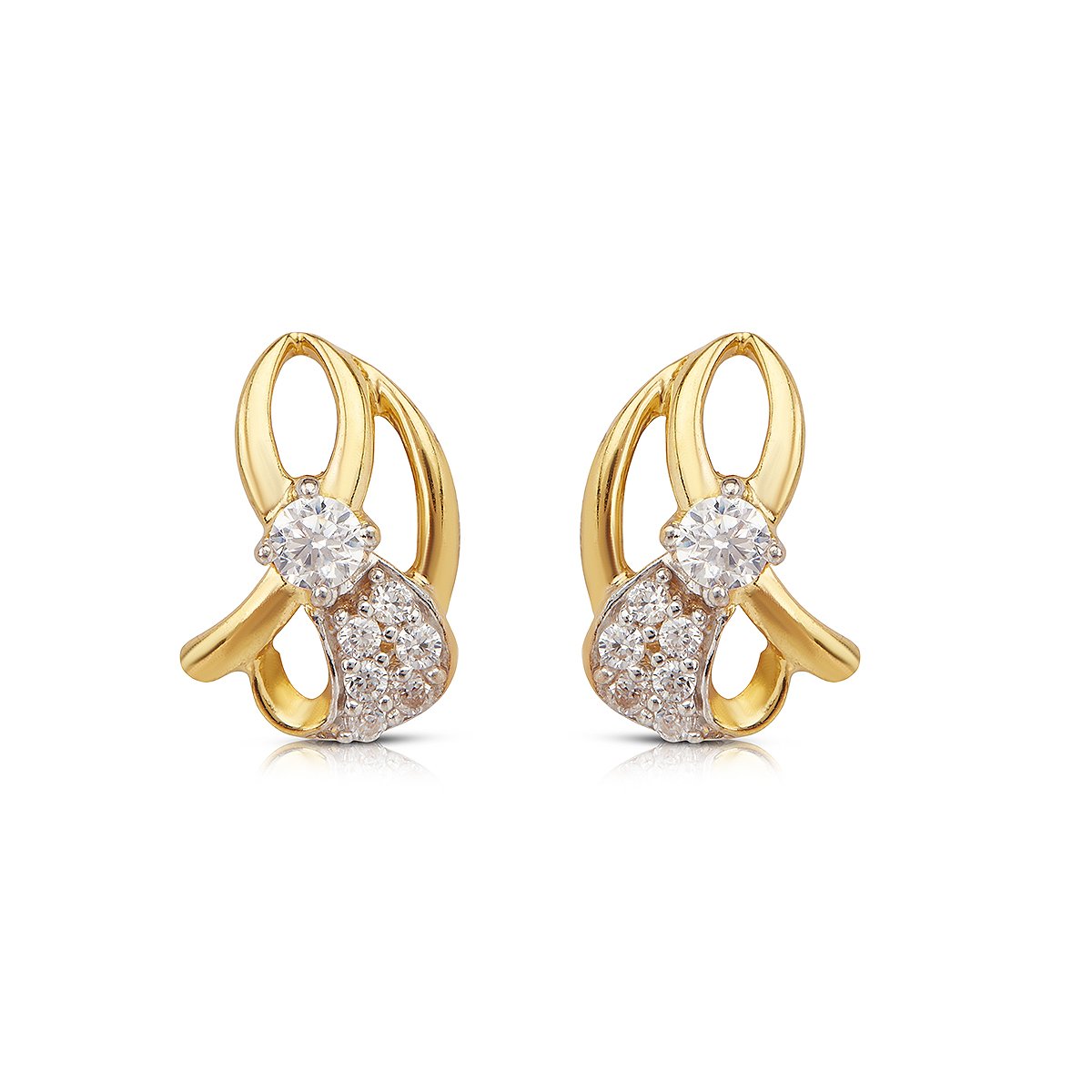 WHP Jewellers 22KT Yellow Gold Stud Earrings for Women : Amazon.in: Fashion