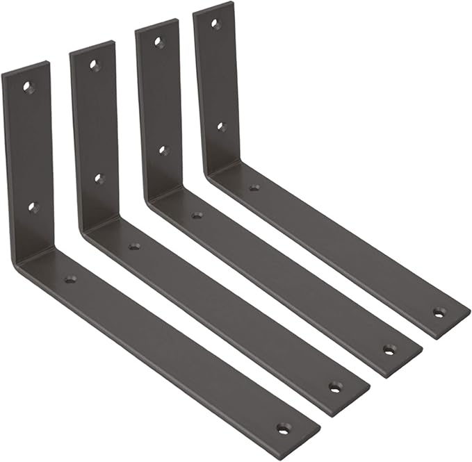 Amazon.com: WINKER Shelf Bracket 10 Inch Heavy Duty Black Brackets for ...