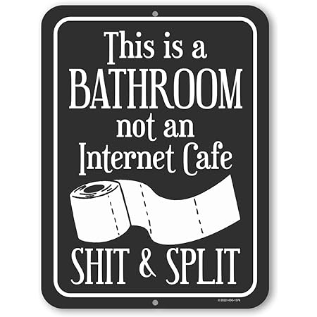 Amazon.com: Honey Dew Gifts, This is a Bathroom not an Internet Cafe ...