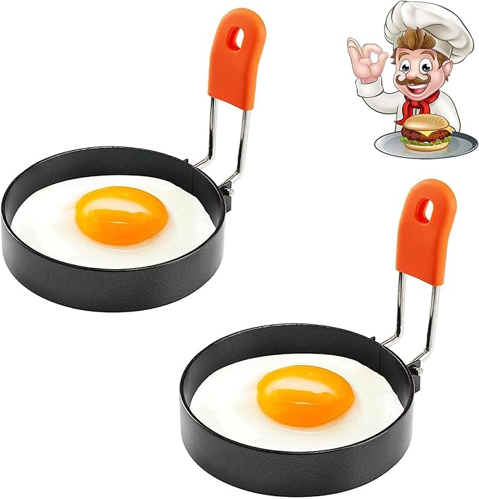 Egg Ring, Round Egg Rings, 2pcs Stainless Steel Egg Rings, Round Egg ...