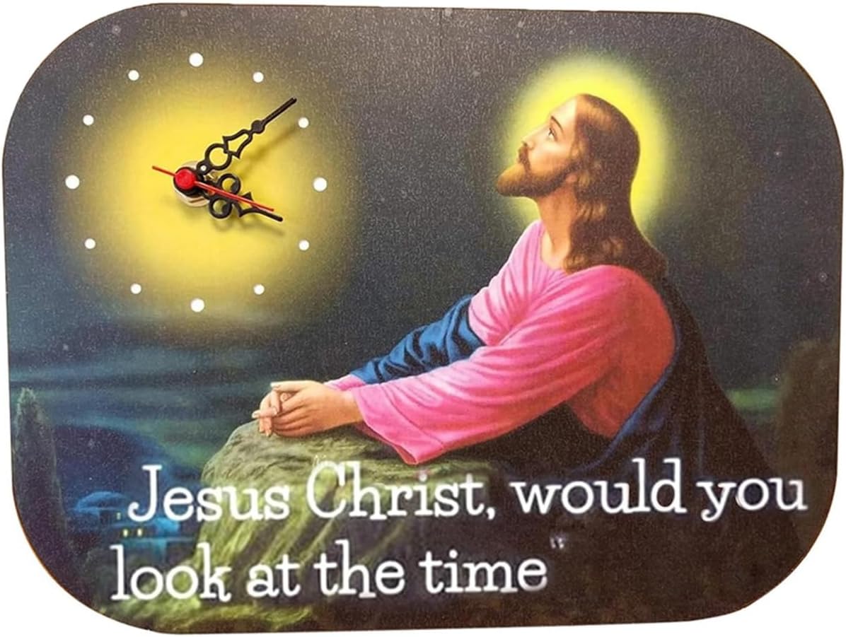 Amazon.com: Jesus Wall Clock,2024 New Jesus Christ Wall Clock,Funny ...