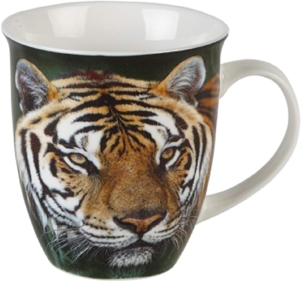 Amazon.com | Ravensden Tiger Porcelain Mug 480ml: Coffee Cups & Mugs
