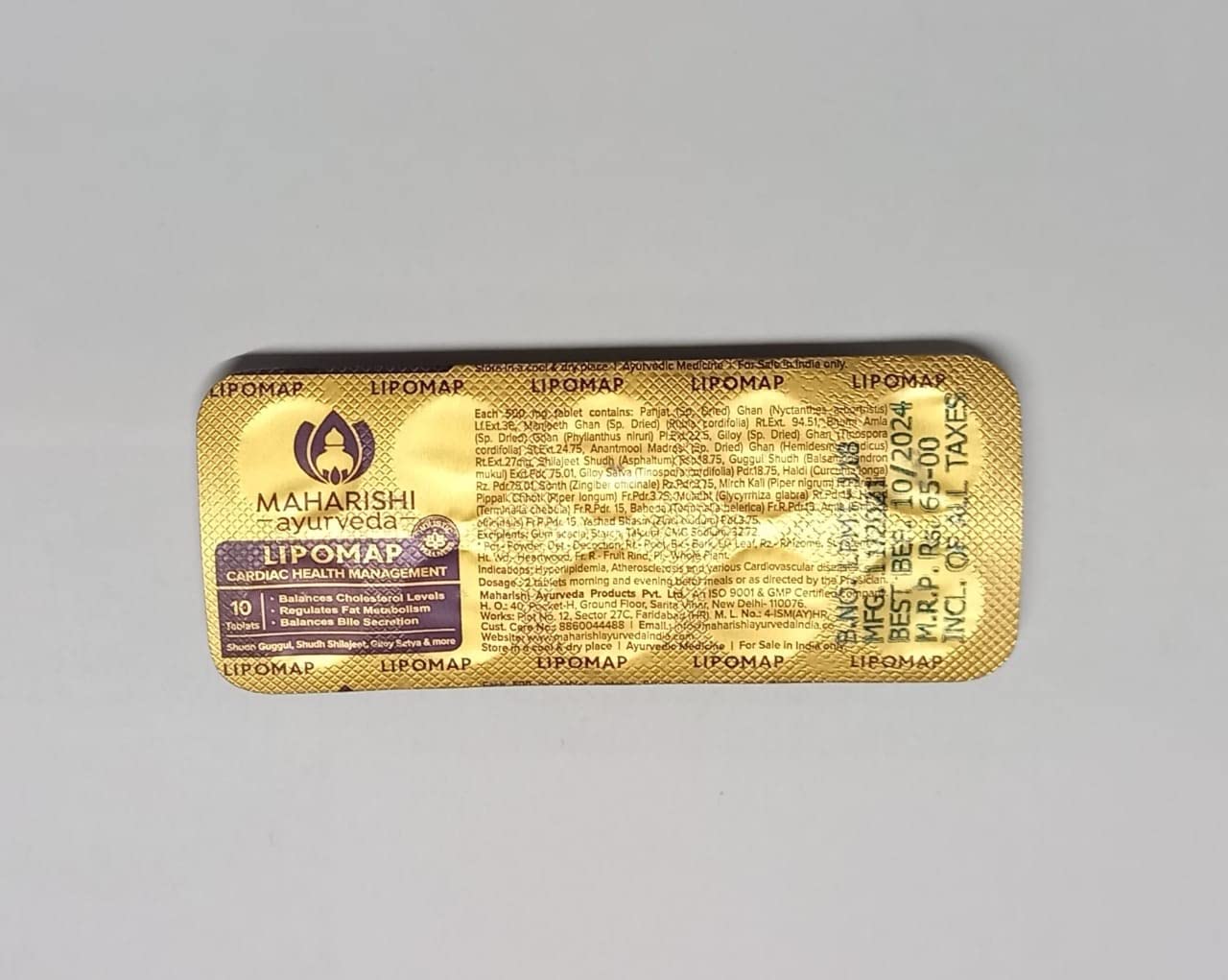 Buy Maharishi Ayurveda Lipomap for Heart Health and Cholestrol Care ...