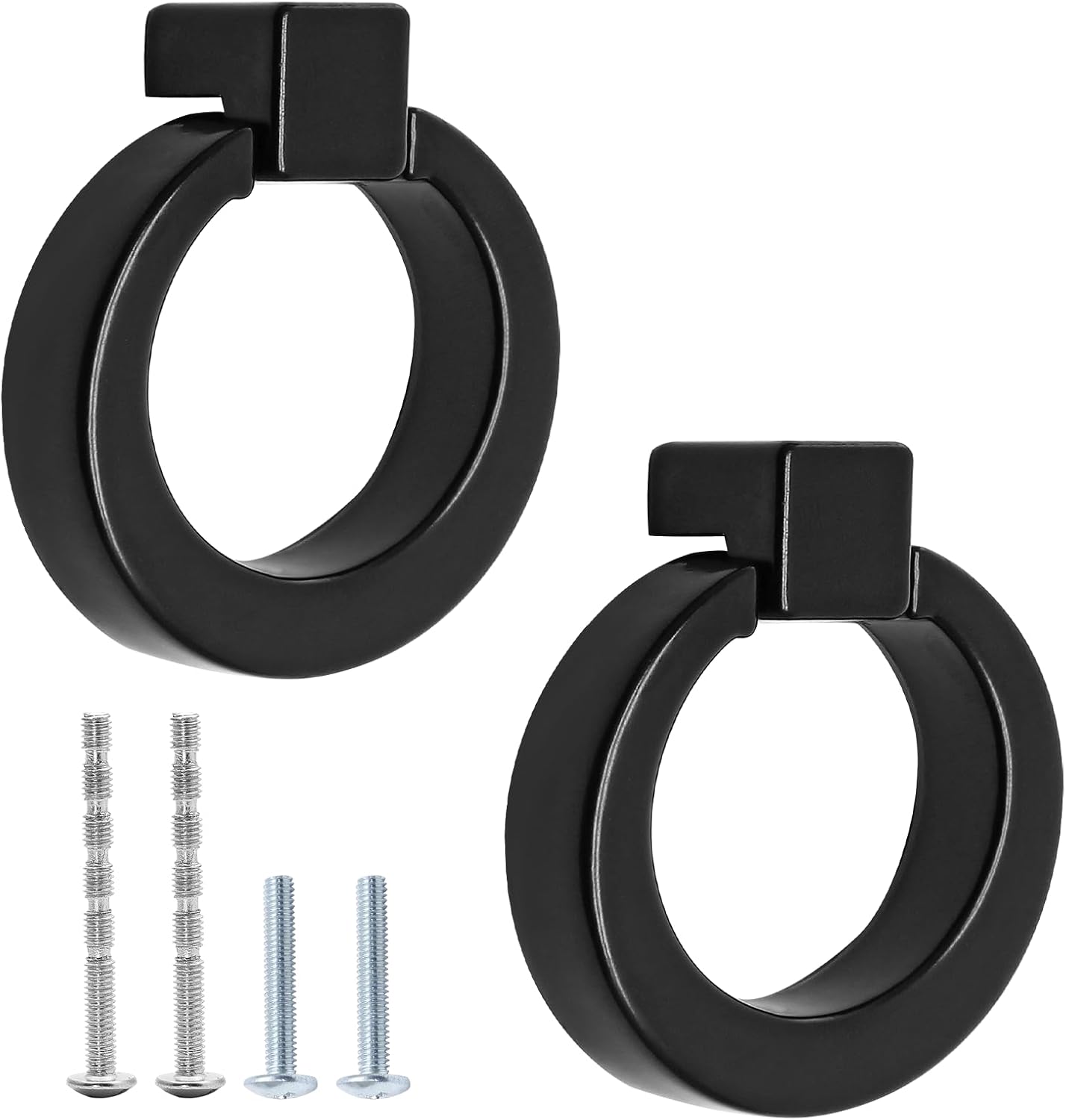 Amazon.com: Litoexpe 12pcs Black Drawer Ring Pulls, Kitchen Cupboard ...