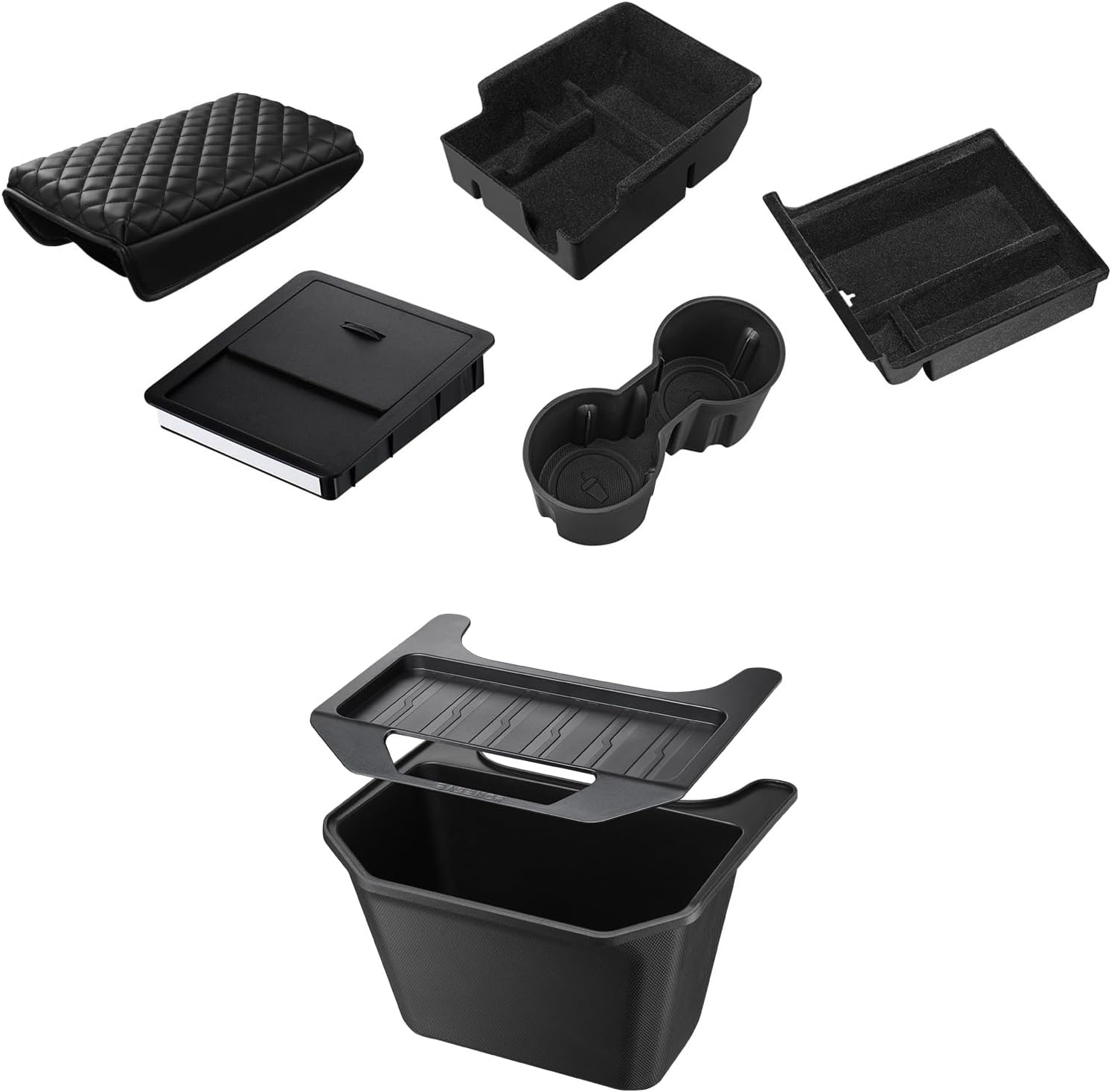 Amazon.com: BASENOR 5PCS Model Y/3 Center Console Organizer Tray and ...