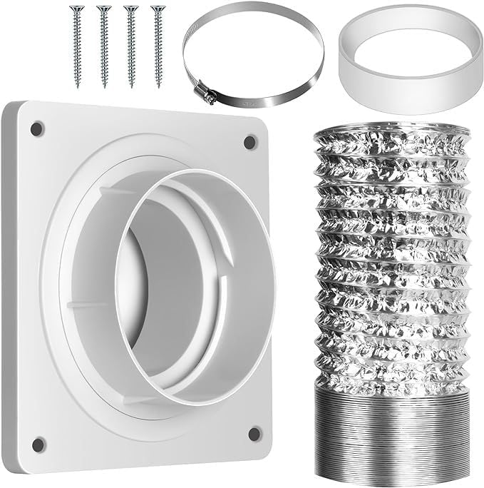 Amazon.com: Dryer Vent Wall Plate Quick Connector Kit with Hose,Adapter ...