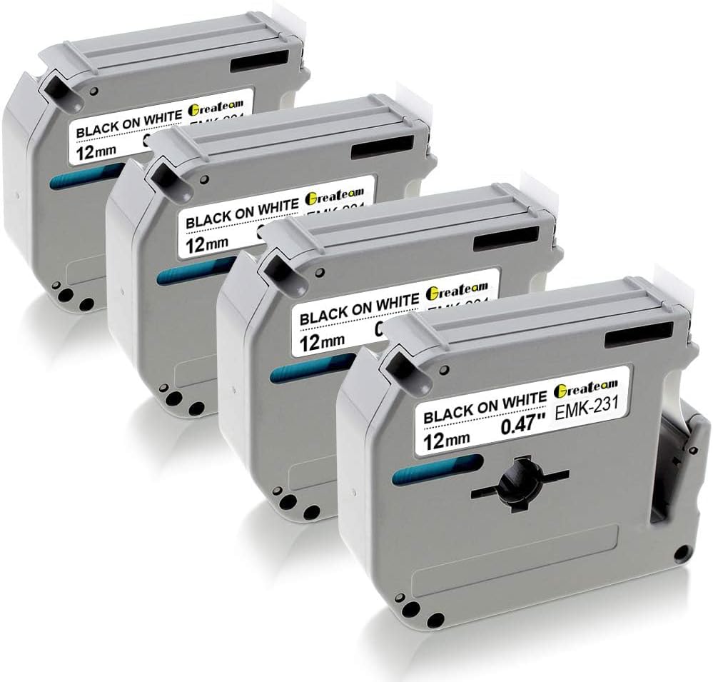 Fita adesiva compatível com M-K231s Brother 12 mm 0,47 MK231 M231 M ...