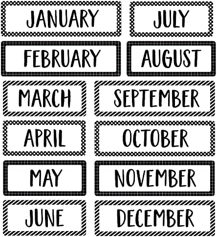 Amazon.com: 48 Pieces Holiday Monthly Headliners Set 12 Months of The ...