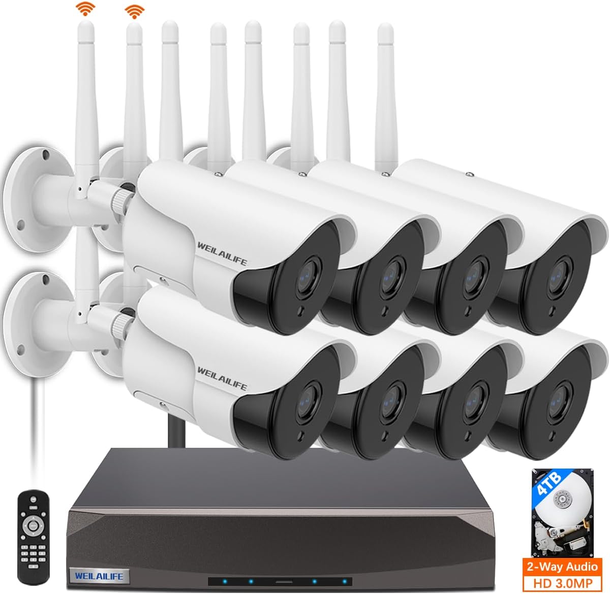 Amazon.com : Night Owl CCTV Video Home Security Camera System with 6 ...