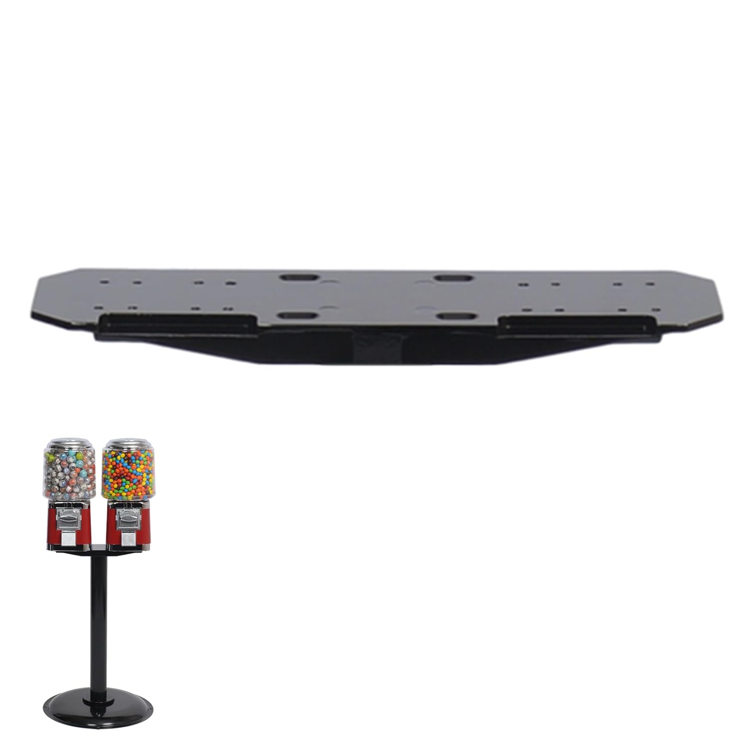 Amazon.com: Gumball Machine Double Plate - Black Metal Double Bracket ...