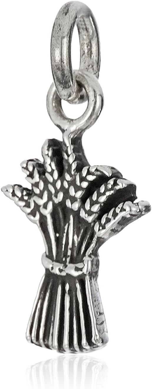 Amazon.com: Pyrrha Wheat Sterling Silver Symbol Pendant Charm: Clothing ...