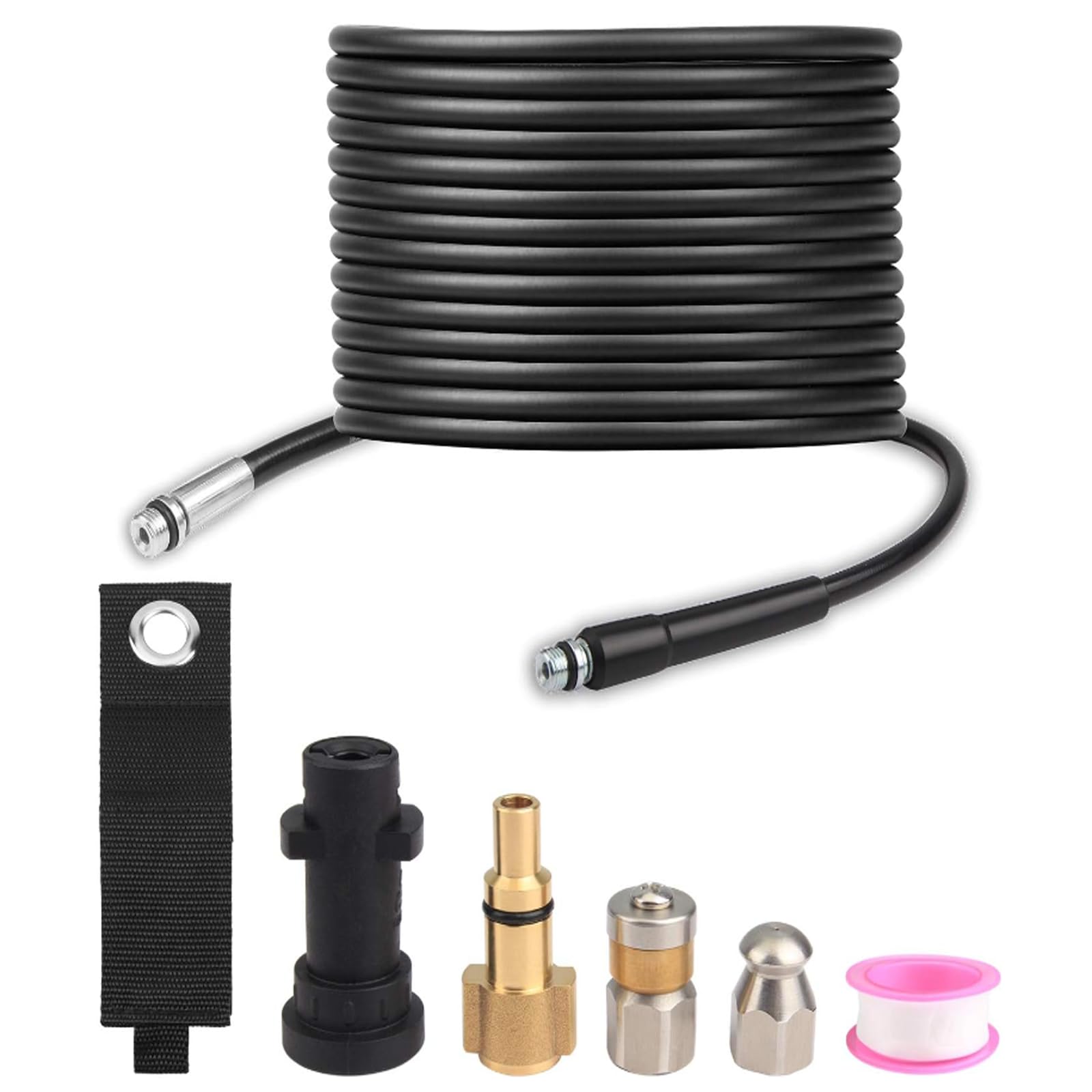 EAWONGEE Pressure Washer Drain Pipe Hose Cleaning Kit with Jet Nozzle ...