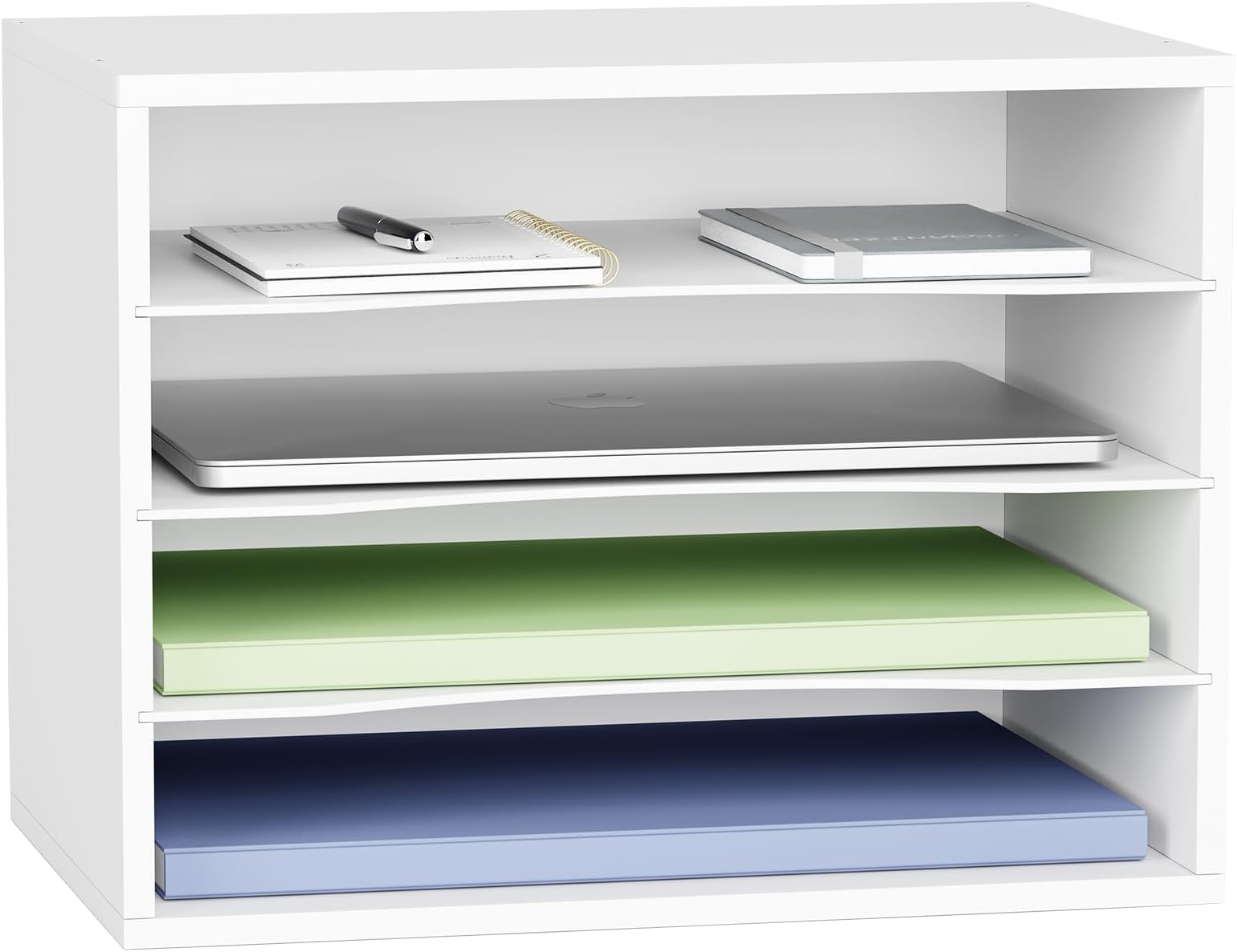 Amazon.com: GDINDINFAN Wood Desktop Letter Tray File Organizer, Paper ...