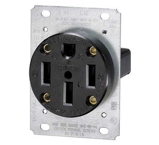 Amazon.com: Leviton 279-S00 50 Amp, 125/250V, Nema 14-50R, 3P, 4W ...