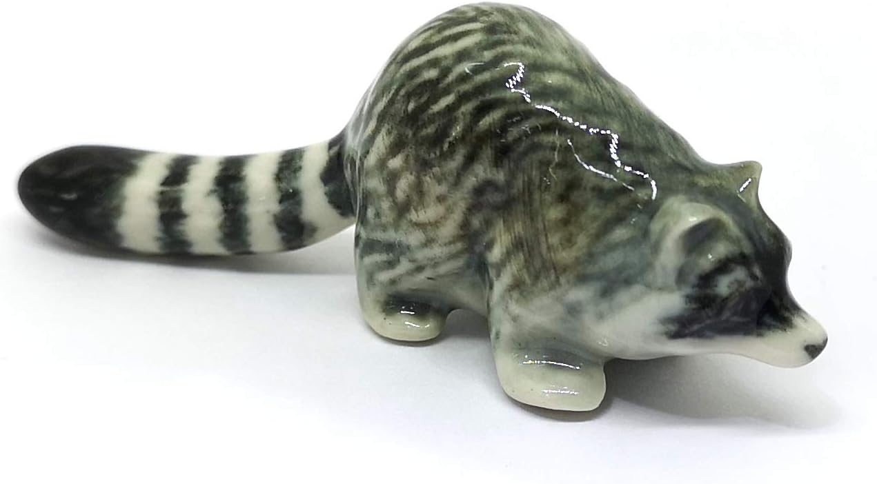 Amazon.com: ZOOCRAFT Tiny Ceramic Badger Figurine Craft Miniature ...