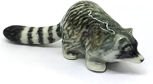 Amazon.com: ZOOCRAFT Ceramic Raccoon Figurine Wildlife Animal Hand ...