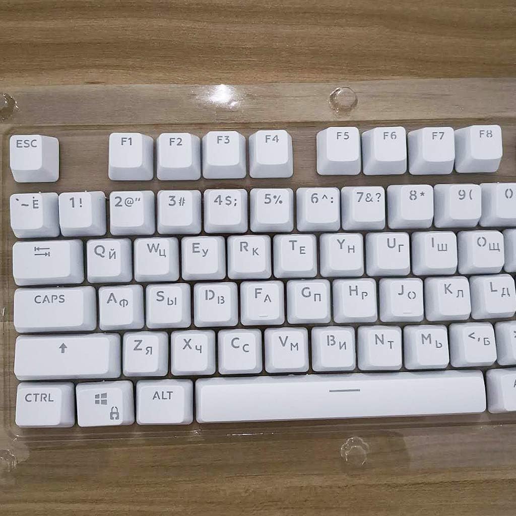 Amazon.com: Junlinto,104 Keycaps Russian Translucent Backlight Keycaps ...