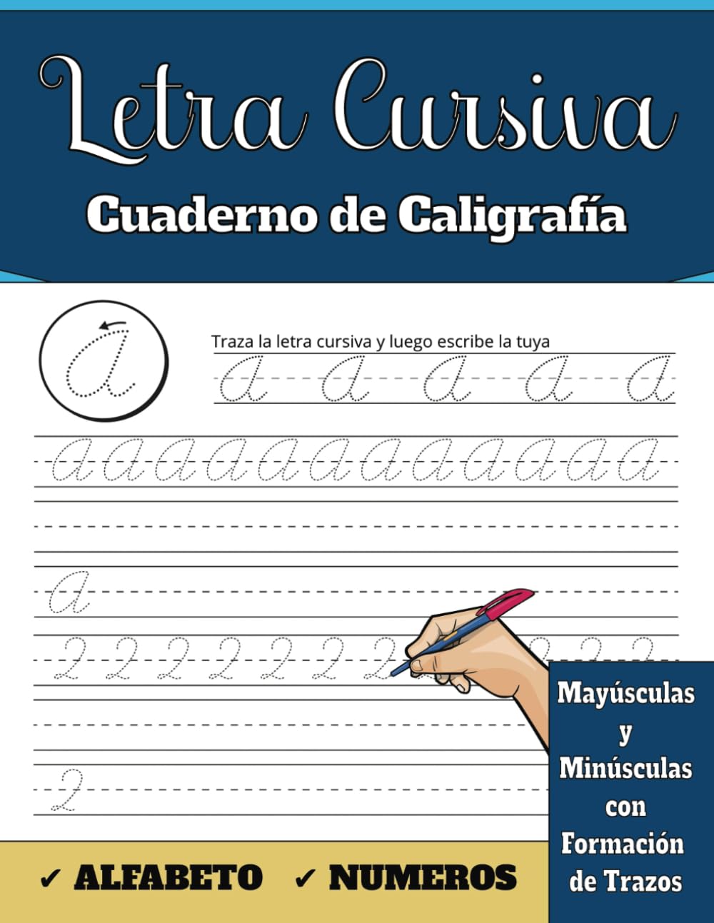 Amazon.com: Cuaderno de ejercicios de Caligrafia para letra Cursiva ...