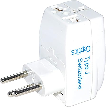 Amazon.com: Ceptics Switzerland Travel Adapter Plug - 3 in 1 - Outlet ...
