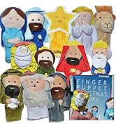 Amazon.com: The Nativity Christmas Story | Finger Puppet Set [12-Pack ...