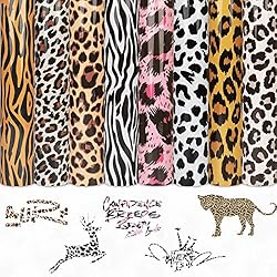 Amazon.com: Tintnut Leopard Heat Transfer Vinyl-Cheetah-8 Sheets HTV ...