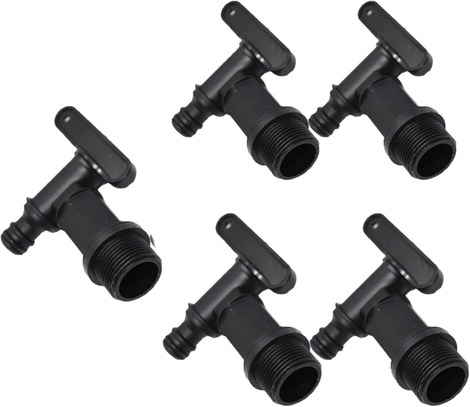 5pcs Water Butt Tap Hosepipe, Plastic Water Butt Spare Tap Rain Barrel ...
