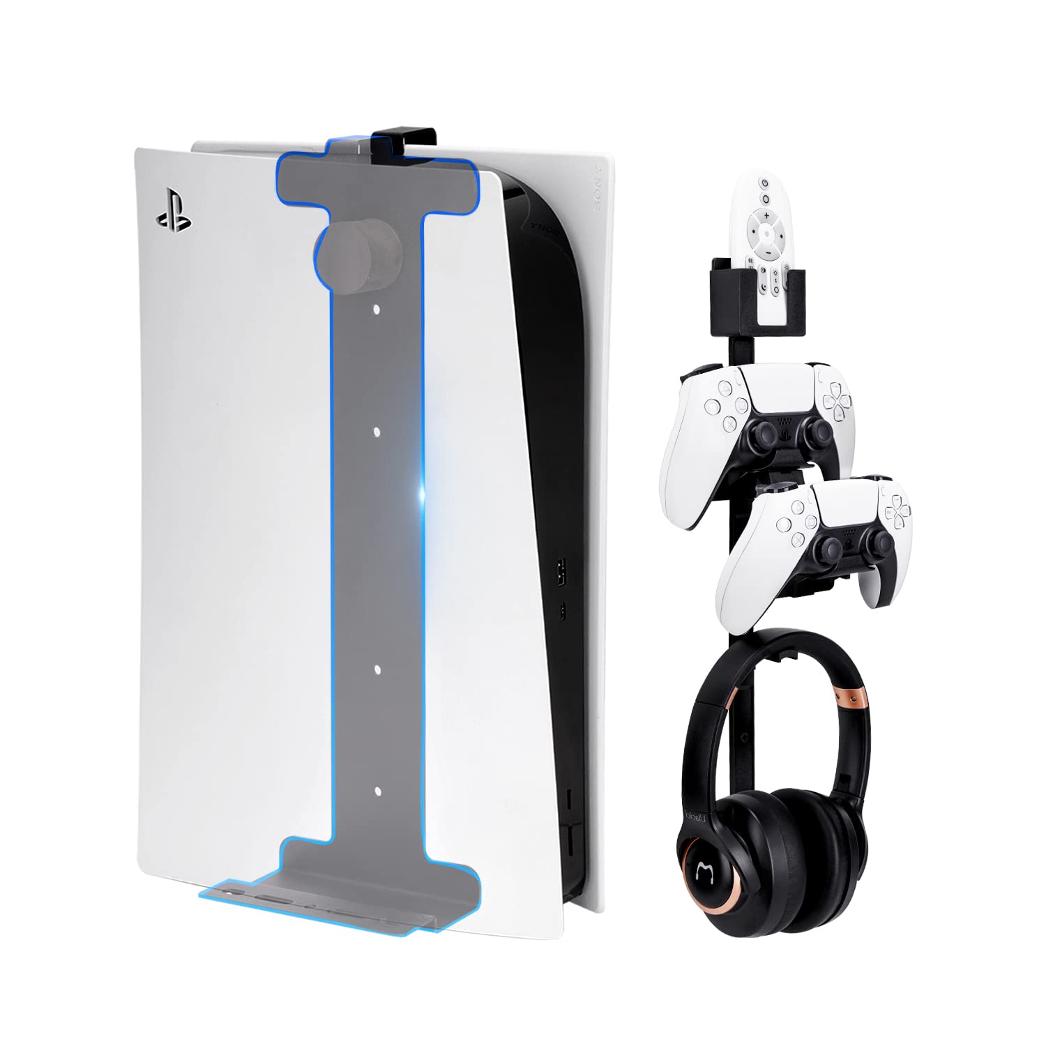 Amazon.com: Wall Mount for PS5 with Controller Holder Wall Stand ...