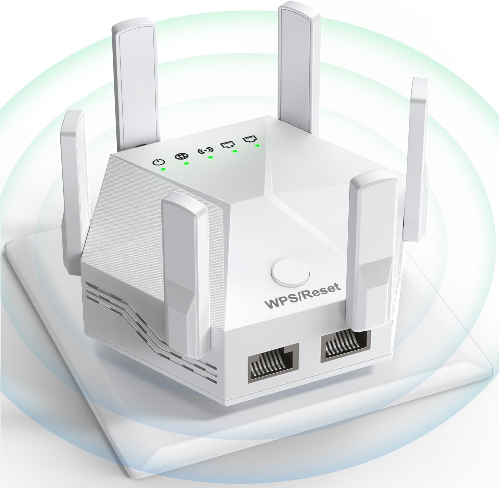 Amazon.com: Amplificador de señal WiFi 2024 para el hogar, potente 6 antenas WiFi Booster ...