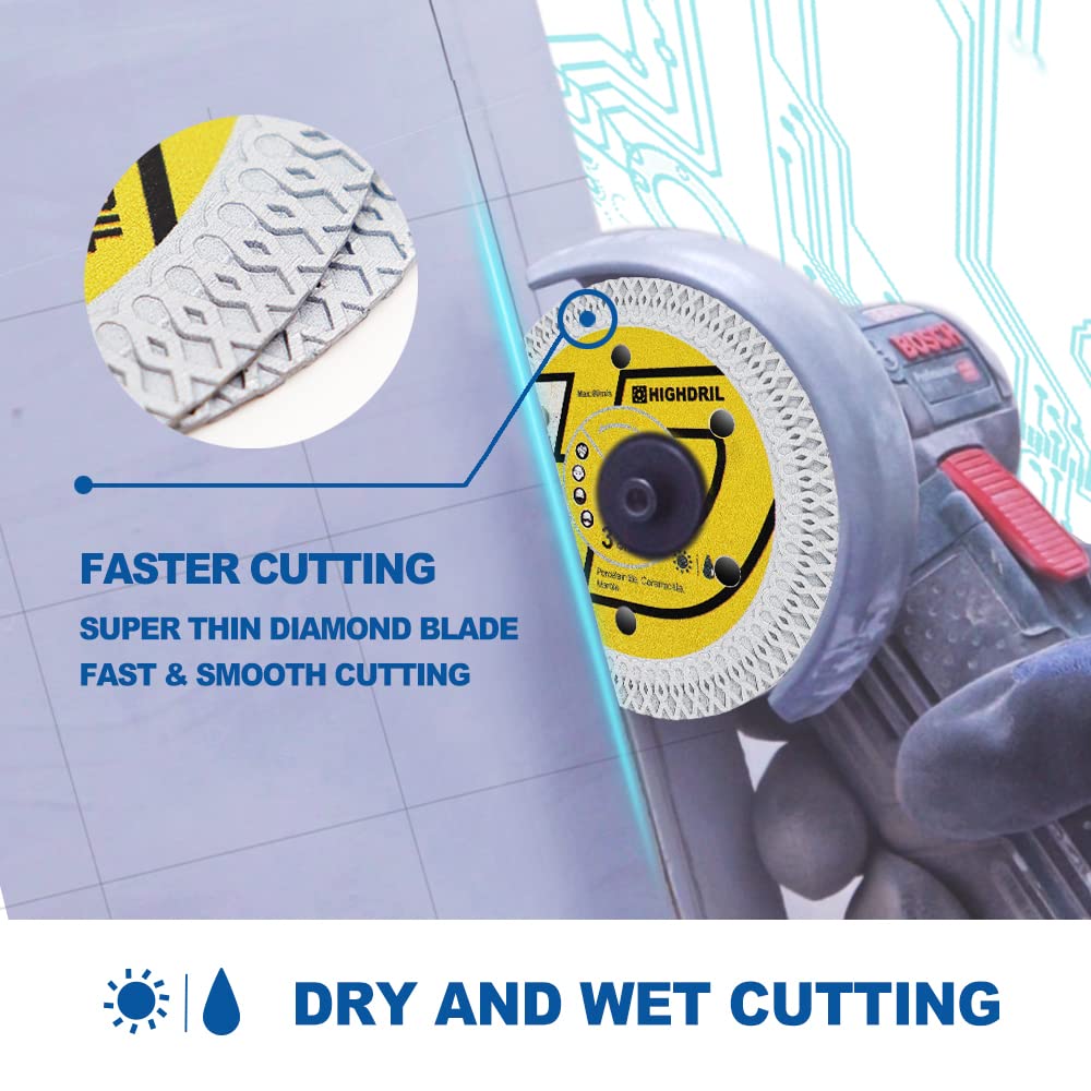 Snapklik.com : Tile Diamond Blade,3In/75mm X Arbor 3/8Inch/10mm X Mesh ...