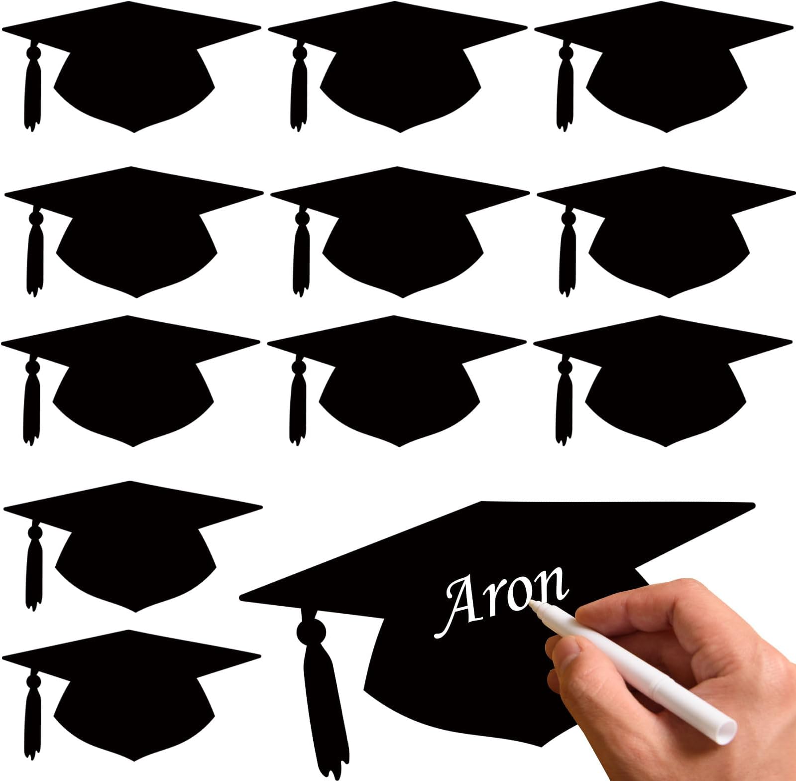 Amazon.com: MixTeach 200 Pcs Grad Caps Cutouts 3.74" Paper Graduation ...