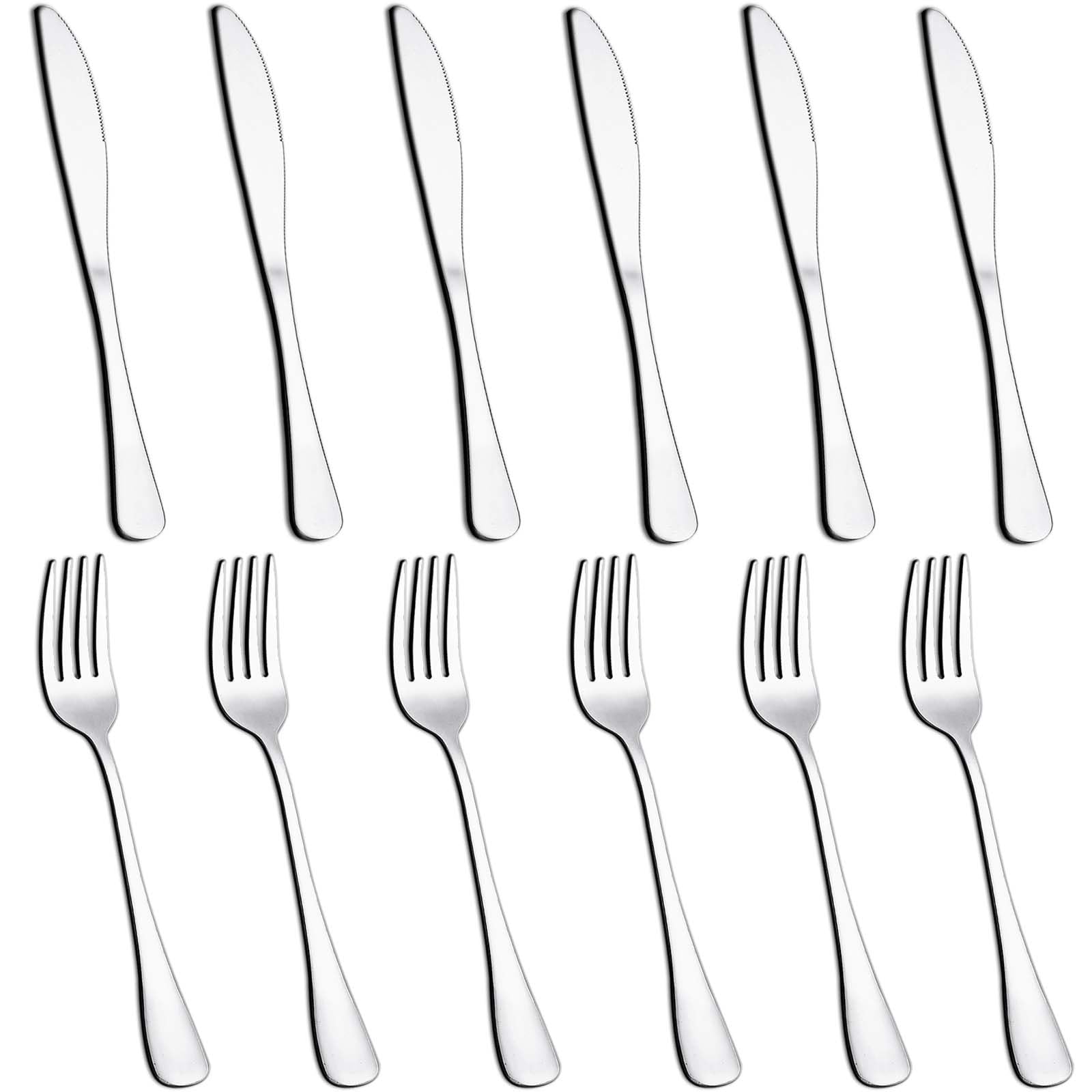 12P Knife and Fork Sets, PionStar Stainless Steel Cutlery Set for 6 ...