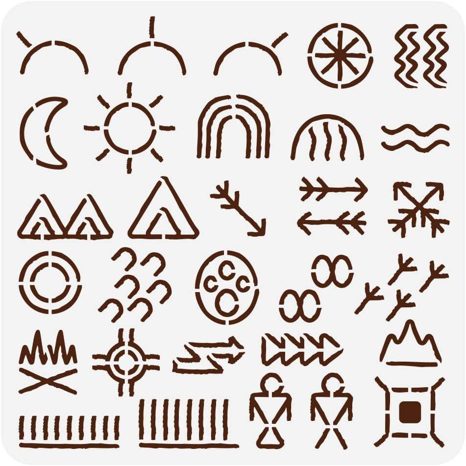 Amazon.com : Tribal Stencils for Painting on Wood, Indian Native ...