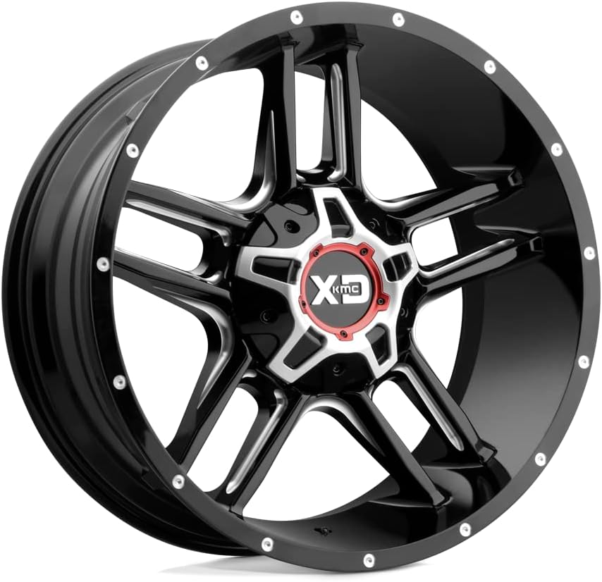 Amazon.com: XD SERIES BY KMC WHEELS Xd839 Clamp Gloss Black Milled Wheel with Alloy Steel and ...