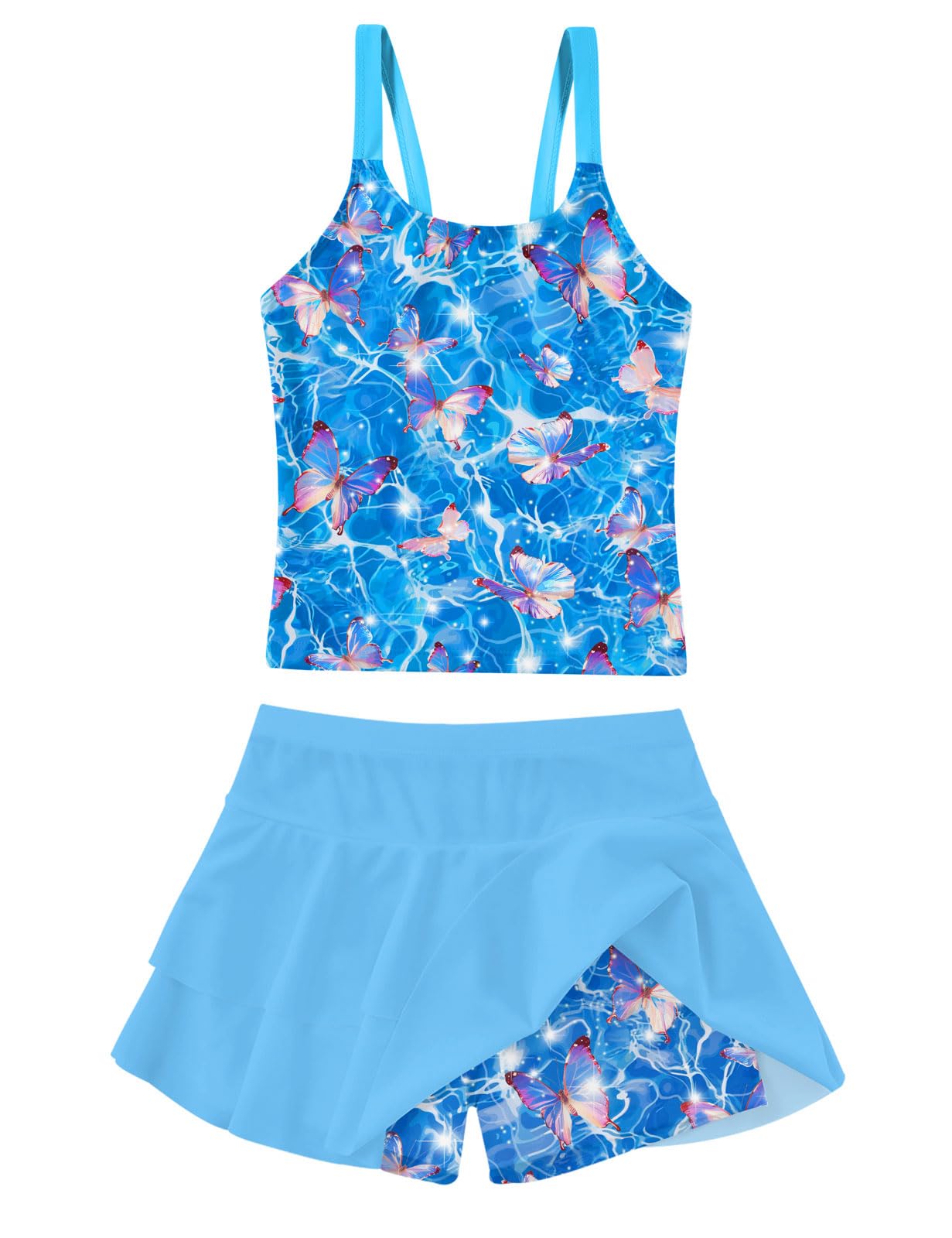 Snapklik.com : ALISISTER Girls Tankini Swimsuit Size 7-8 Bathing Suit ...