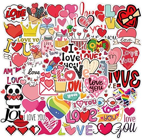 Amazon.com: Heart Sticker, I Love You Stickers Pack for Lovers Friends ...