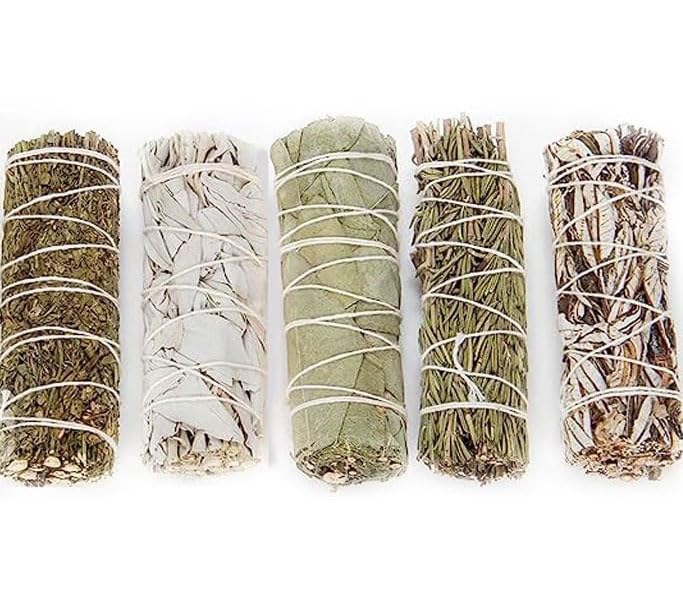 Kit de Sahumerios Naturales - Salvia Blanca, Eucalipto, Yerba Santa ...