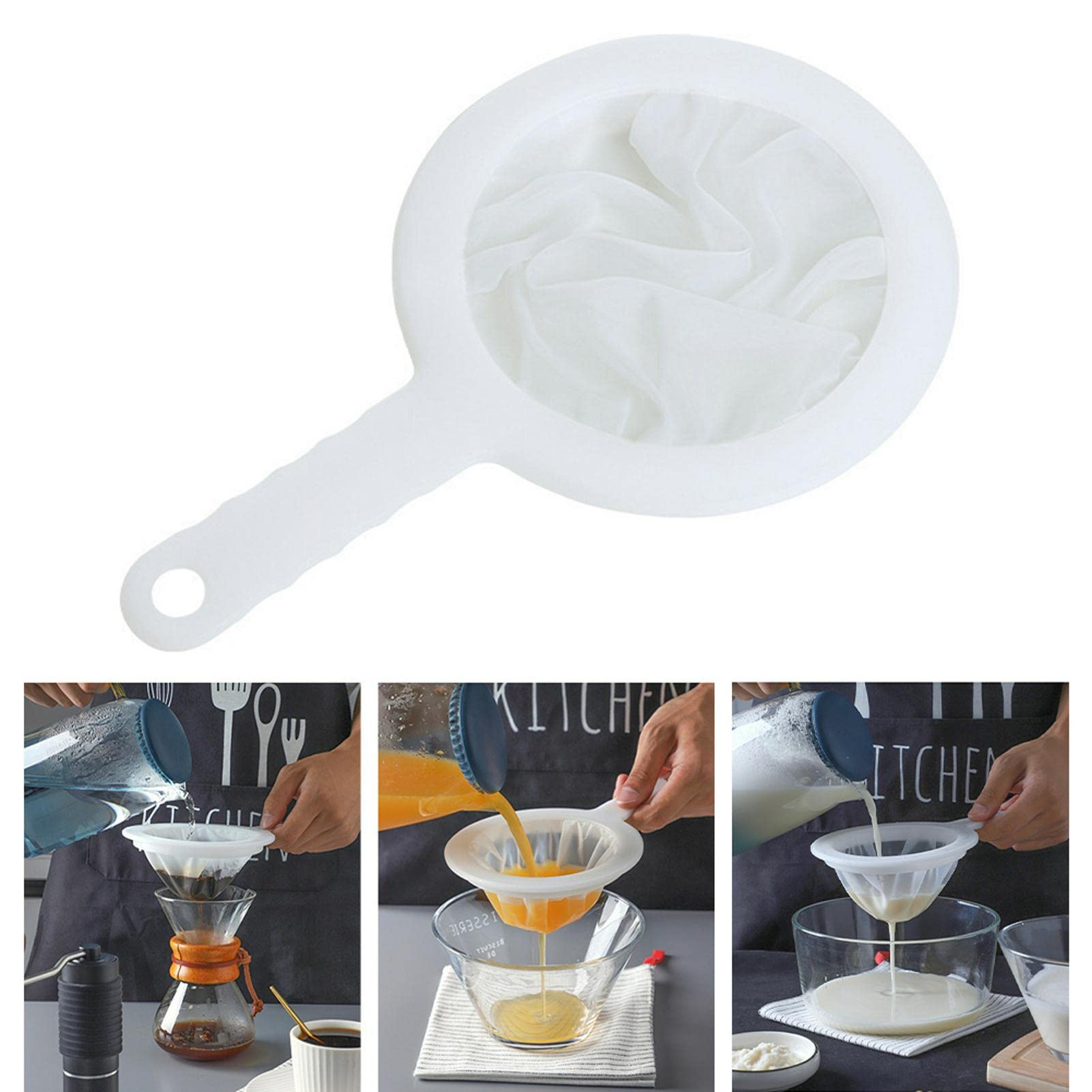 Snapklik.com : Ultra-Fine Nylon Mesh Strainer,Food Yogurt Mesh,Sieve ...