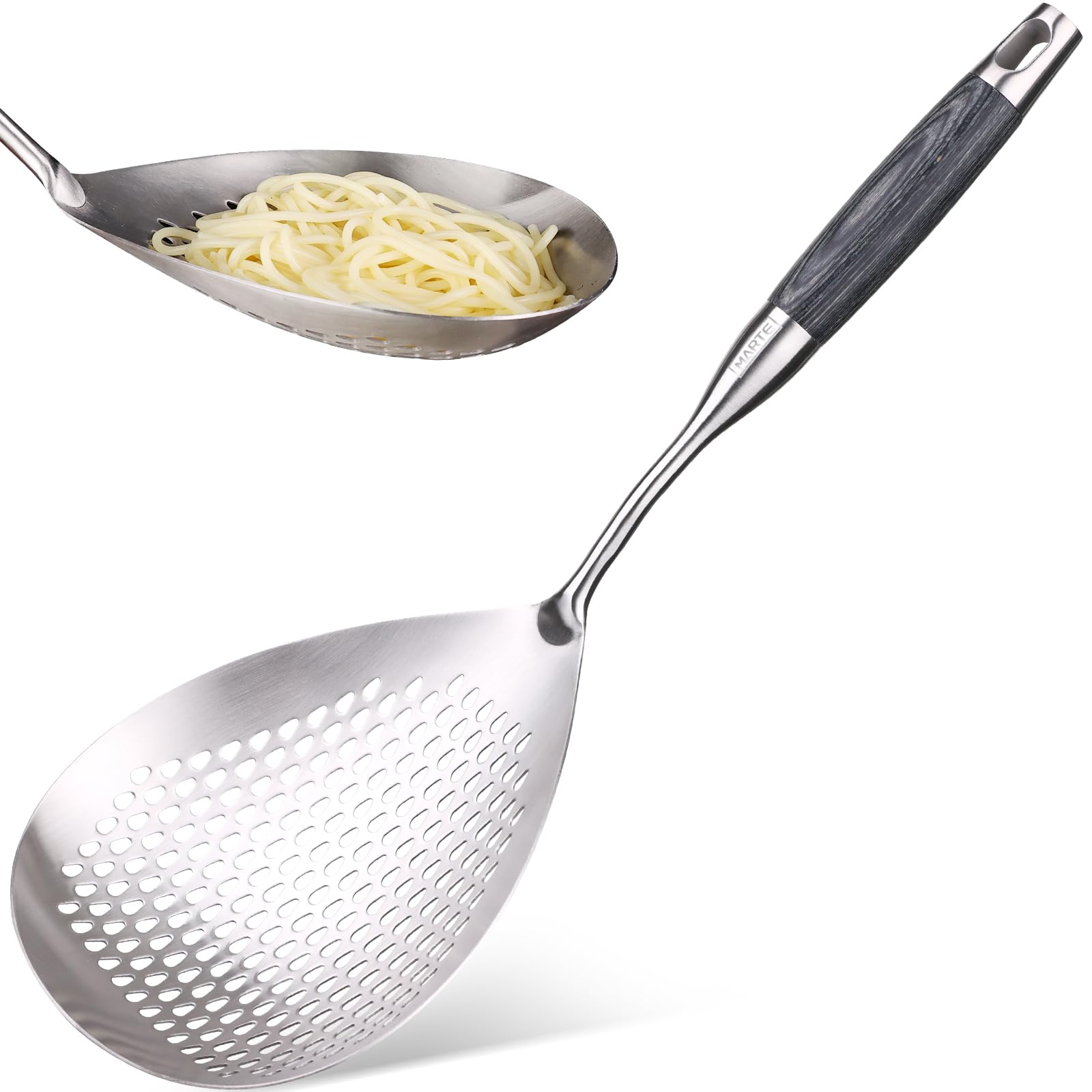 Amazon.com: MARTE Skimmer Slotted Spoon -17in 304 Stainless Steel Pasta ...