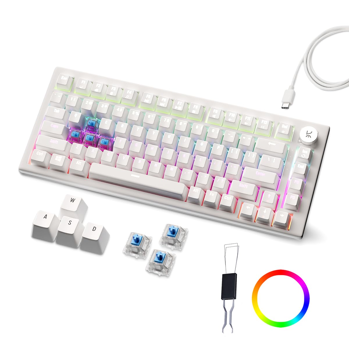 Amazon.in: Buy Kreo Hive RGB Anti-ghosting Gaming Keyboard, 75% ...