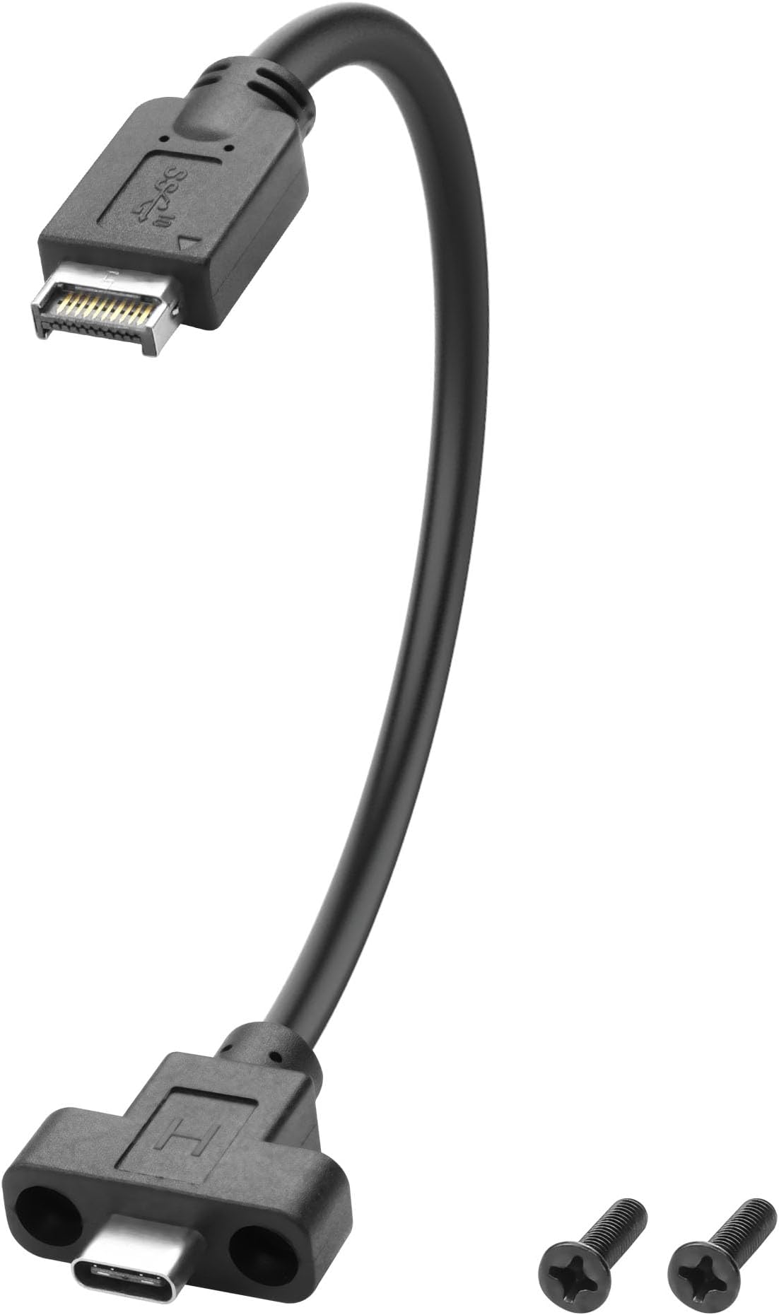 XMSJSIY USB 3.1 Type C Front Panel Header Extension Cable, 30CM/11 ...